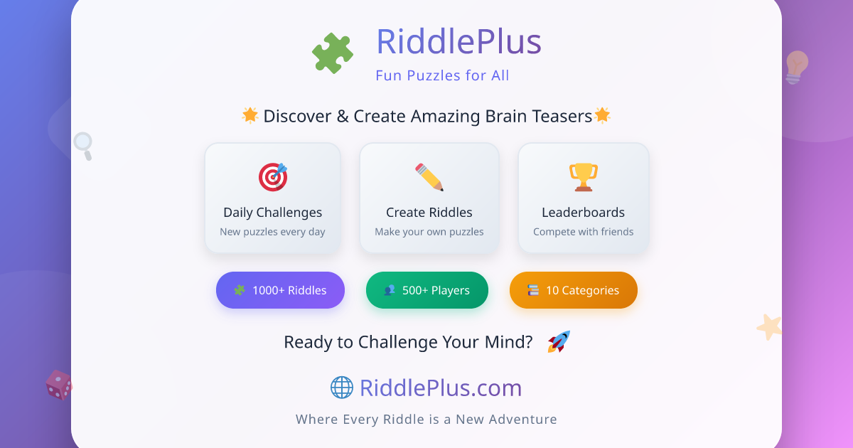 RiddlePlus - Amazing Brain Teasers & Riddles